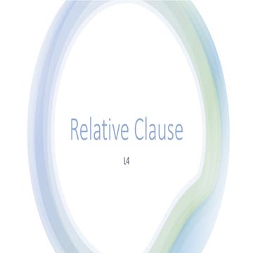 A nice explanation of the Relative Clause | PPT