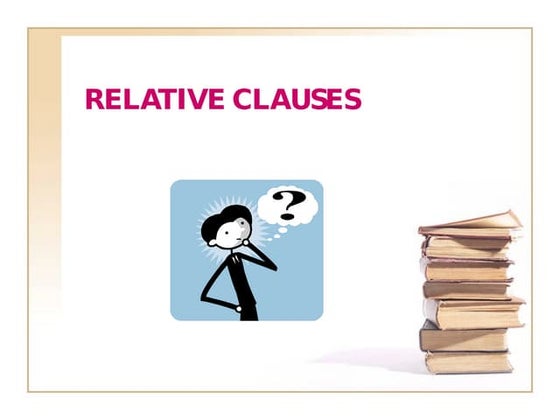 Relative clauses (subject object) | PPT