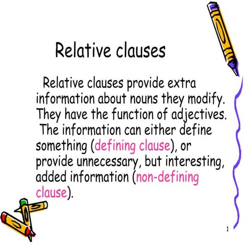 Relative clauses | PPT