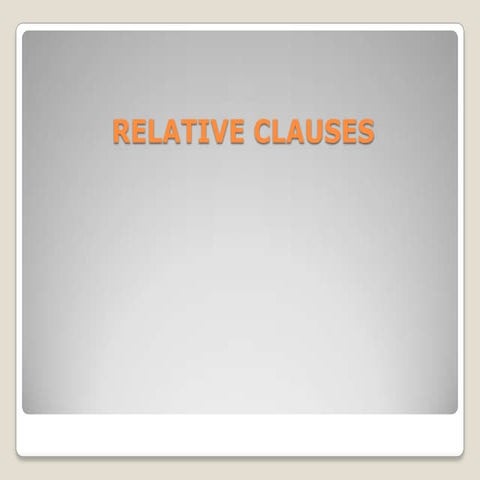 Relative clauses | PPTX