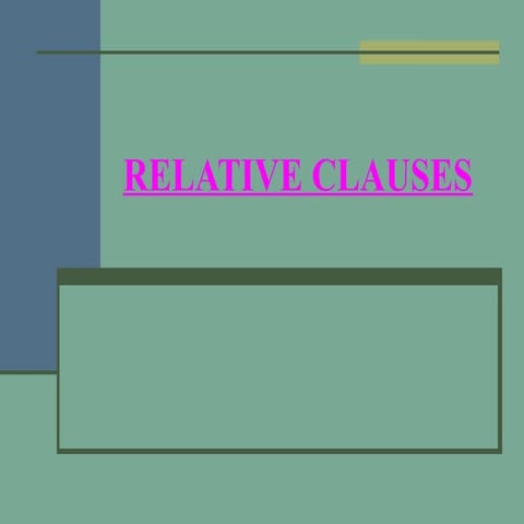 Relative clauses | PPT