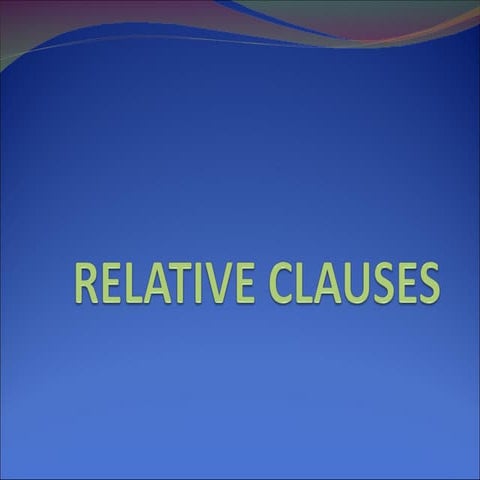 Relative clauses | PPT