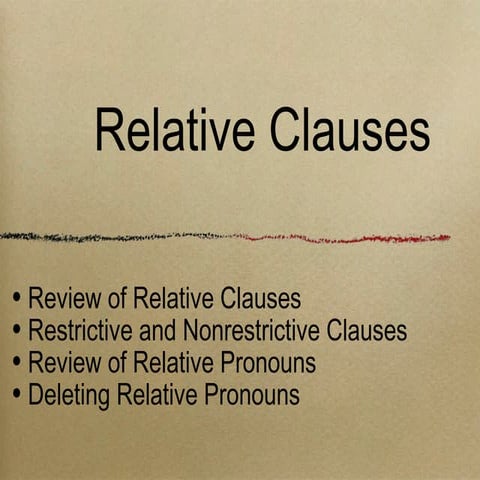 Relative Clauses | PPT