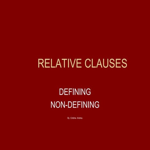 Relative clauses | PPT