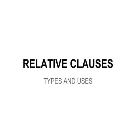 Relative clauses | PPTX