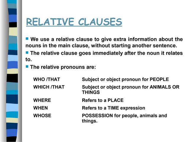 Relative clauses | PPT