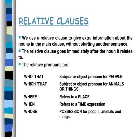 Relative clauses | PPT