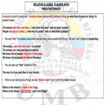 Relative clauses | PPT