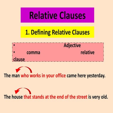 Relative clauses ฉบับปรับปรุง | PPTX
