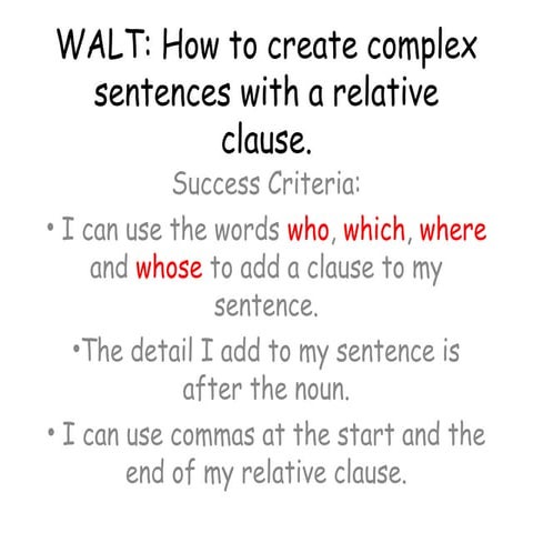 Relative clauses | PPT