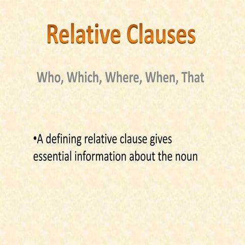 Relative clauses | PPTX
