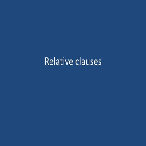 Relative clauses | PPTX