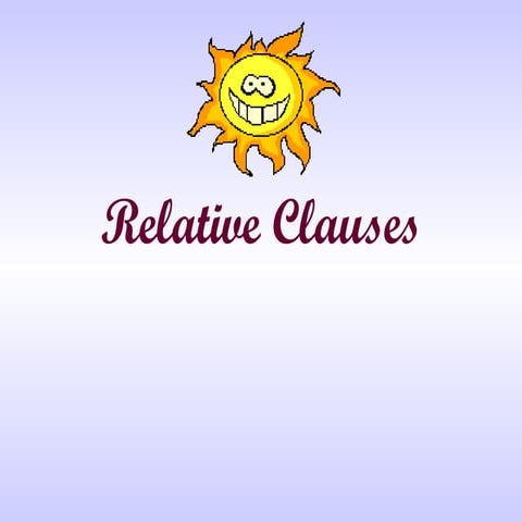 Chpt 16: Relative Clauses | PPT