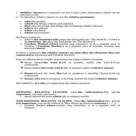 Relative clauses | PDF