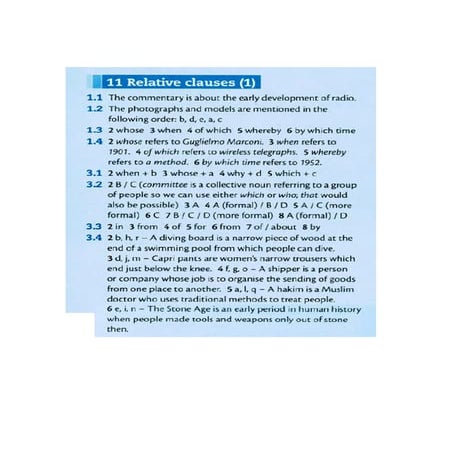 Relative clauses answer key | PDF