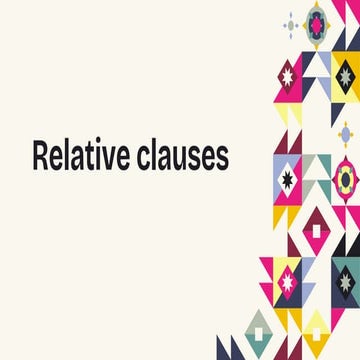 Relative clauses C1 review reduced relative clauses | PPTX