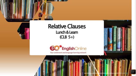 RELATIVE CLAUSES LESSON LEARNING RELATIVE | PPT