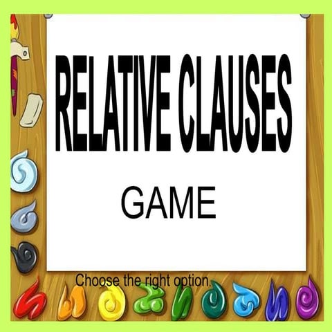 Relative clauses game | PPT
