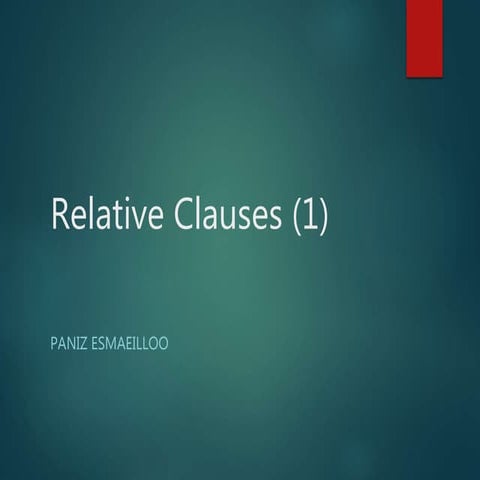 Relative Clauses - Light Version | PPT