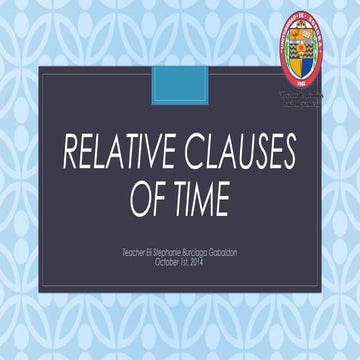 Relative clauses of time.Level4 | PPT