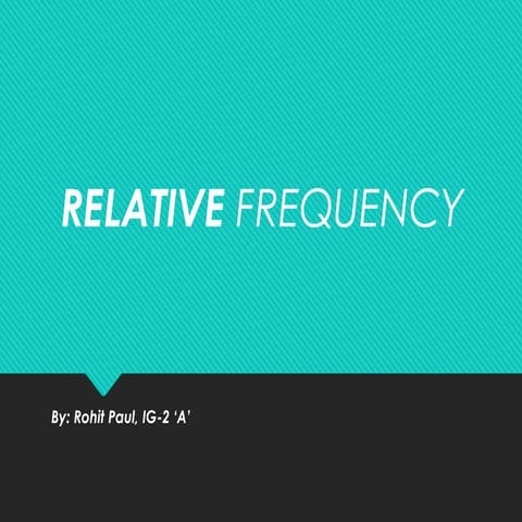Relative Frequency | PPT