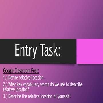 Relative Location | PPTX