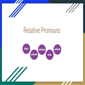 HOW TO USE - RELATIVE PRONOUN( LEARN NOW | PDF