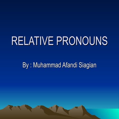 Relative pronouns | PPT