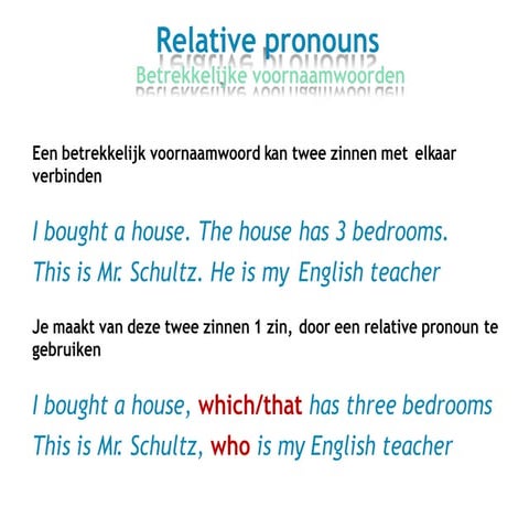 Relative pronouns | PPTX