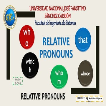 relative PR - idiomas 2024 I UNJFSC - IV | PPT