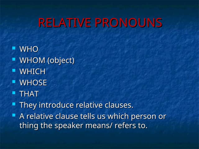 relatives-pronouns-ppt.ppt, relative clauses | PPT