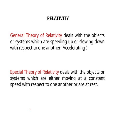 Special Theory Of Relativity | PPT