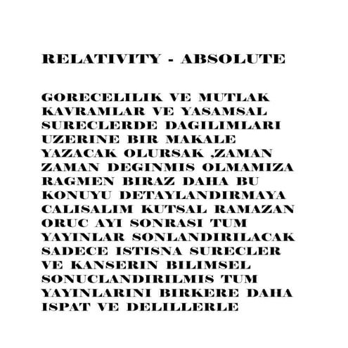 RELATIVITY - ABSOLUTE.docx.............. | PDF