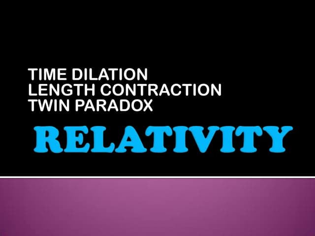 Relativity | PPTX