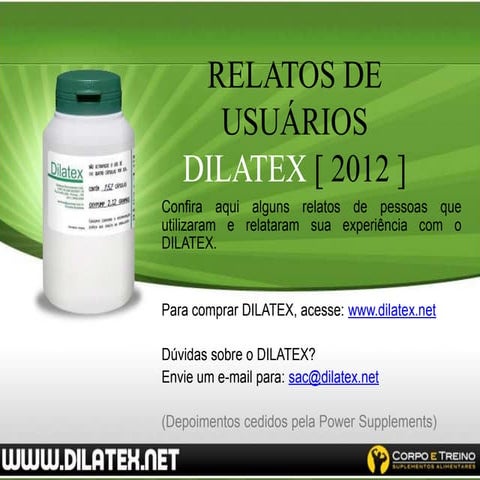 Dilatex suplemento no-pfd | PDF