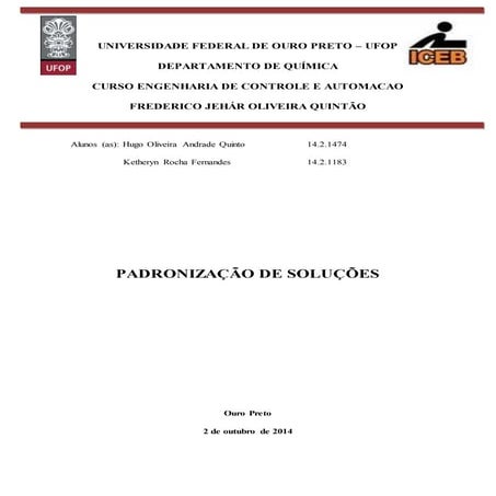 Relatorio 5 quimica | DOCX | Chemistry | Science