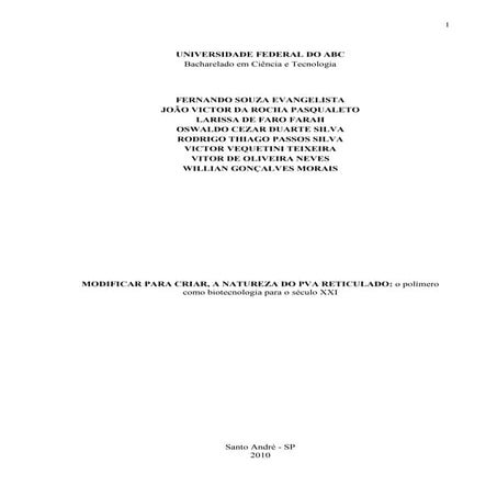 Relatório - Proj. Final - BECN | PDF