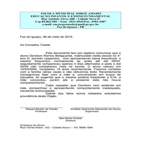 Relatório denilson | DOC