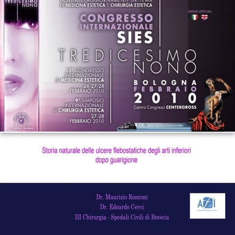 13° Congresso Internazionale di Medicina estetica SIES - Bologna 10 ...