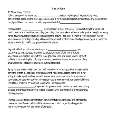 Release form | PPT