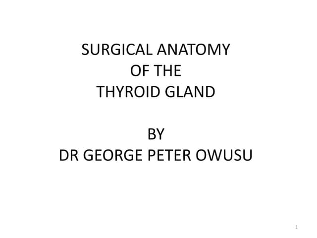 Development of Thyroid Gland (Special Embryology) | PPS