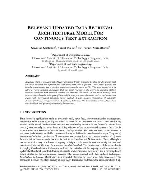 Novel And Efficient Approch For Detection Of Duplicate Pages In Web C 5205