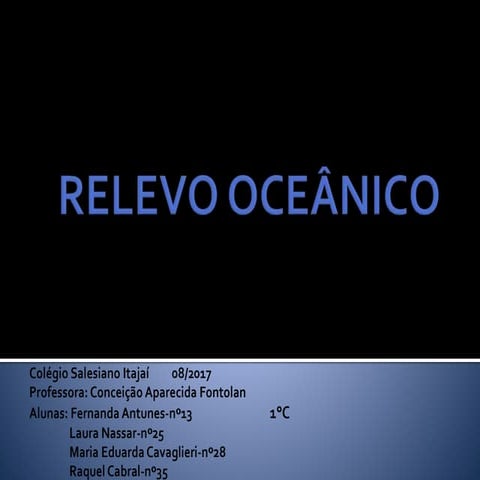 RELEVO OCEÂNICO | PPTX