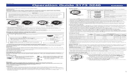 Casio Baby G Instruction Manual