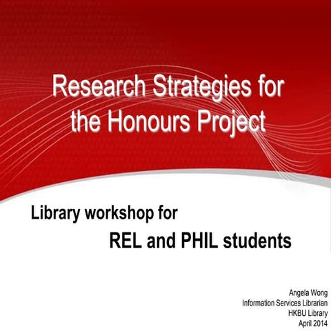 Rel honours project 2014 | PPT