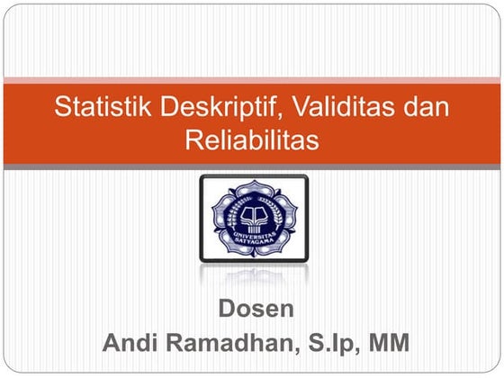 Uji Validitas dan Realibilitas SPSS dan Contoh | PPT