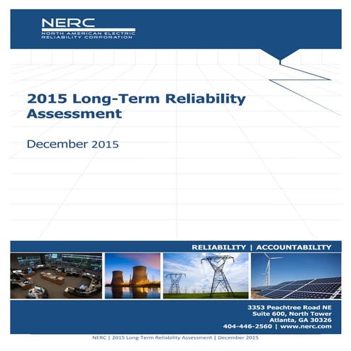 2015 Long-Term Reliability Assessment by NERC | PDF
