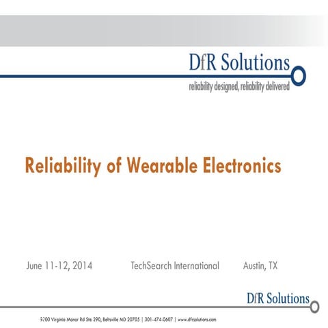 Reliability of-wearable-electronics | PPT