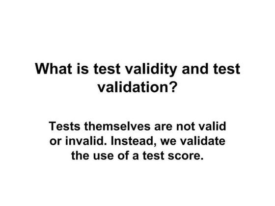Validity and Reliability | PPT | Standardized Testing | Educational ...