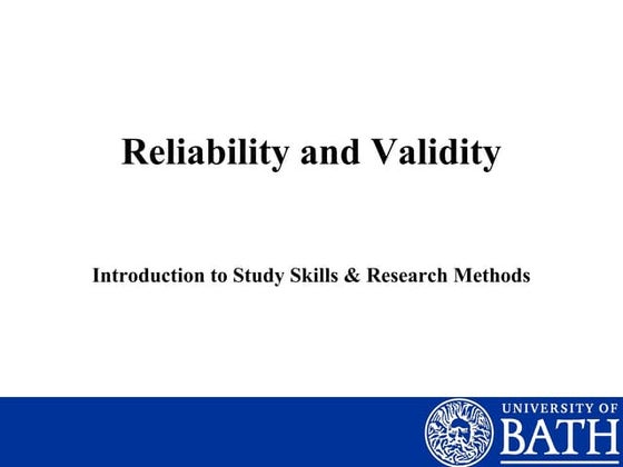 Reliability | PPT